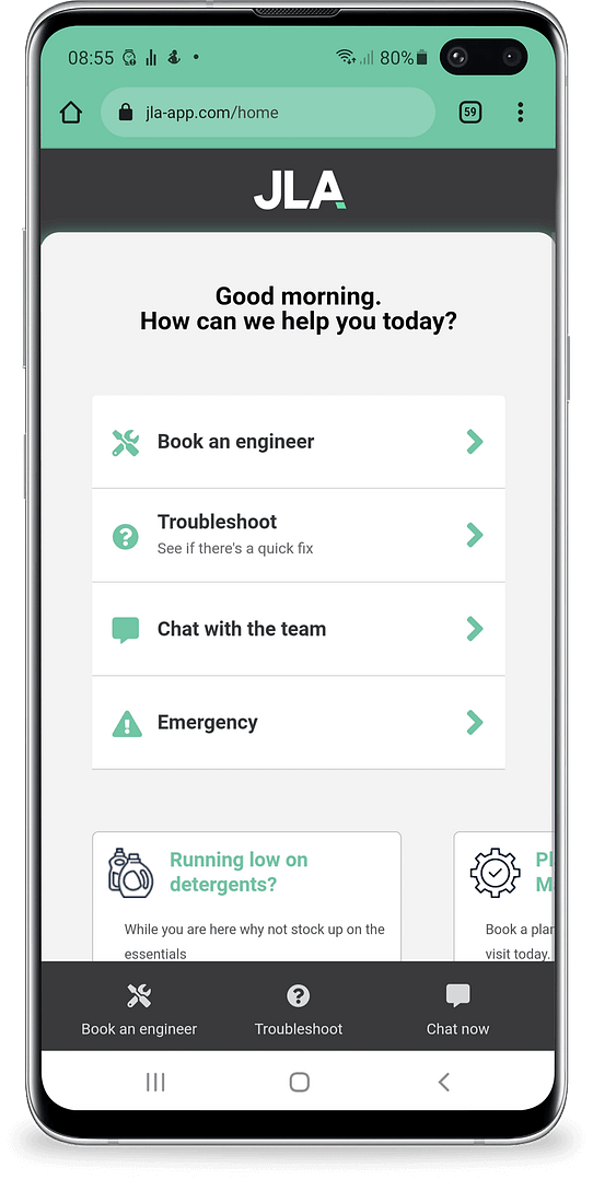 Get in touch, with a touch with the JLA app