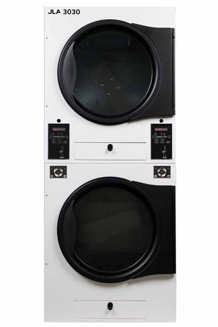 JLA 3030 and 4545 Coin-Operated Stacked Dryers - JLA